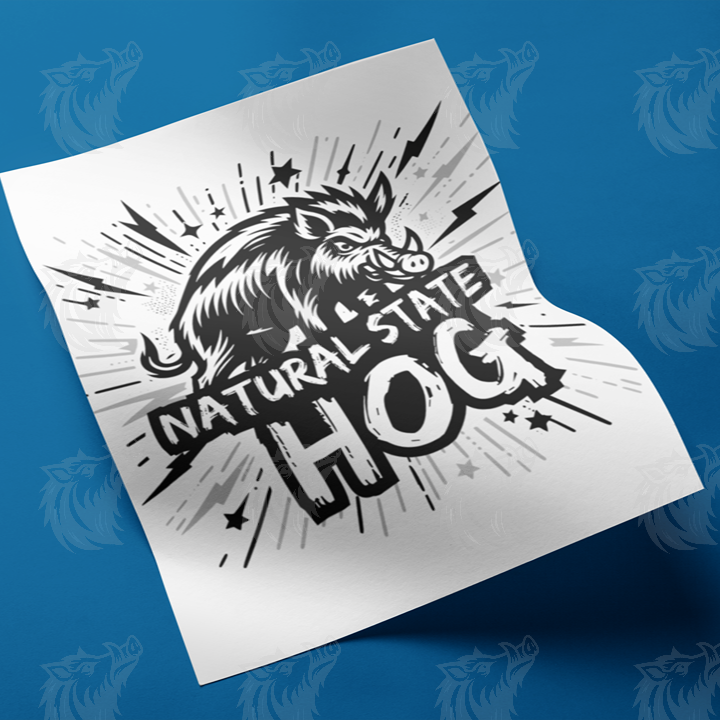 Natural State Hog High-Res Black PNG - Hog Country Designs | SVG Files ...